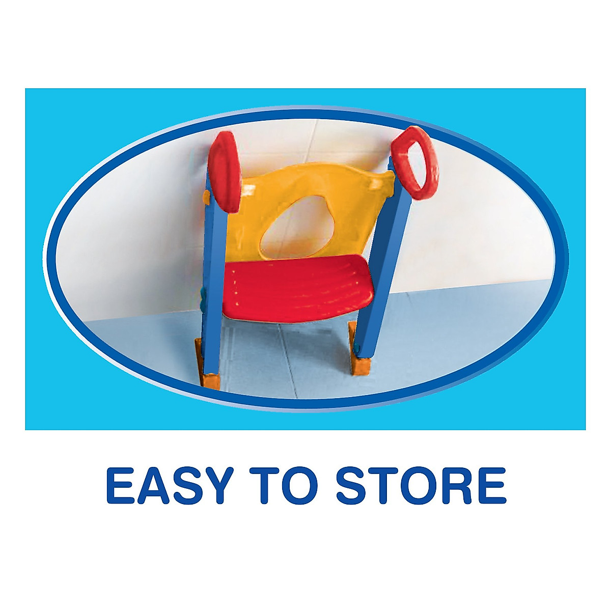 Chummie Joy 6 In 1 Portable Potty Training Ladder Step Up Seat For Boys And Girls With Anti-Skid Feet, Adjustable Steps, Comfortable Potty Seat And Handrail,Multi-Color