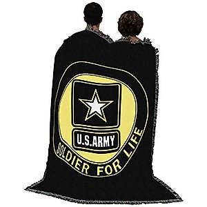 Pure Country Weavers US Army - Star Logo - Soldier for Life Blanket - Gift Military Tapestry Throw Woven from Cotton - Made in The USA (72x54)