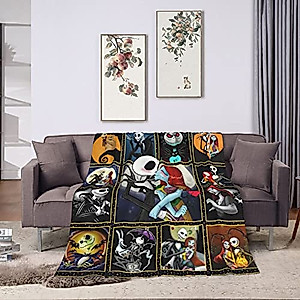 Cartoon Flannel Blanket Super Soft Conditioner Throw Blanket for Couch Sofa Couch Bed All Season 50"x40"