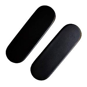 Arm Pads Caps Replacement for Herman Miller Fixed and Height Adjustable Armrest Sayl Office Chair, Black Vinyl (1-Pair)