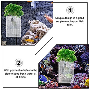 Mipcase Aquatic Plant Cup- Acrylic Fish Tank Water Plants Planter, Aquarium Planter Holder with Suction Cup, Aquarium Fish Tank Frame