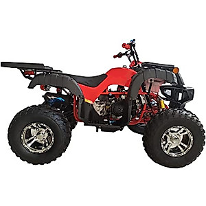 HHH 200cc Adult ATV with Automatic Transmission w/Reverse, Big 23"/22" Aluminium Rim Wheels! (Red color)