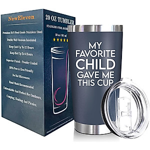 NewEleven Christmas Gifts For Dad - Birthday Gifts For Dad From Daughter, Son, Kids - Husband Gifts - Birthday Present Ideas For Father, Husband, New Dad, Bonus Dad From Daughter, Son - 20 Oz Tumbler