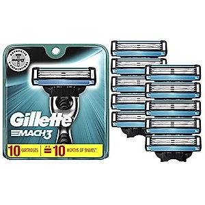 Gillette Mach3 Mens Razor Blade Refills, 10 Count