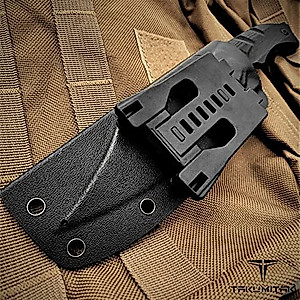 Tactical Knife Hunting Knife Survival Knife D2 Clip Point Blade G10 Handle Kydex Sheath Molle Clip Fixed Blade Knives Camping Accessories Camping Gear Survival Kit Survival Gear And Equipment Tactical Gear Hunting Gear EDC Knife EDC Gear 40161 (Stonewash