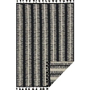 Loloi Justina Blakeney x Kahelo Collection KH-02 Black/Grey Contemporary 9'-3" x 13' Area Rug
