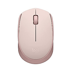 Logitech M170 Wireless Mouse for PC, Mac, Laptop, 2.4 GHz with USB Mini Receiver, Optical Tracking, 12-Months Battery Life, Ambidextrous - Rose