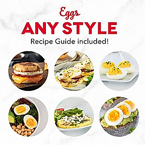 Dash Express Electric Egg Cooker, 7 Egg Capacity for Hard Boiled, Poached, Scrambled, or Omelets with Cord Storage, Auto Shut Off Feature, 360-Watt, Black