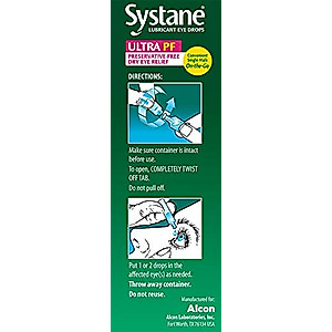 Systane Ultra Lubricant Eye Drops, 25 Count