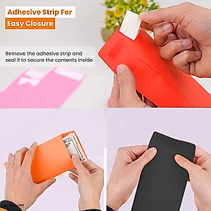 Cash Envelopes 100 Pack 3.5 x 6.7 Inch – 80 GSM Brown Kraft Paper, Peel & Seal Money Envelopes for Cash Saving and Budgeting– Ideal for Coins, Checks, Gift Cards & Tickets