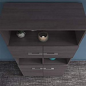 Bush Business Furniture Office 500 5 Shelf Bookcase with Doors