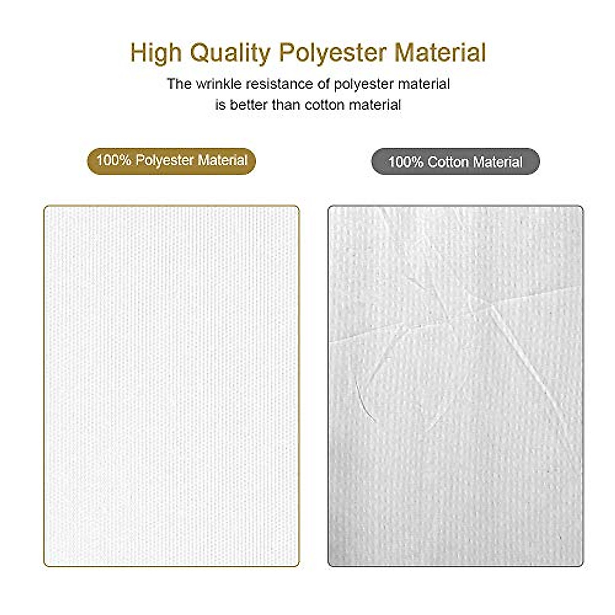 UTEBIT White Backdrop 5ft x 6.5ft Polyester Photo Booth Portrait Photography Booth Wrinkle Resistant Backdrops Sheet for Photography Studio, YouTube, Video and Television (Stand Not Include)