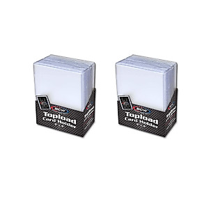 BCW 3x4 Topload Card Holder - Premium 20PT Thickness | 2 Pack (50 Total) | Quality Rigid PVC Protector for Standard Size Trading Cards | Card Holders for Sports Cards, MTG, Pokemon, and More