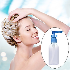 Transparent Travel Bottles Pump Bottle Lotion Dispenser Bottle, 4 Pieces (100 ml)