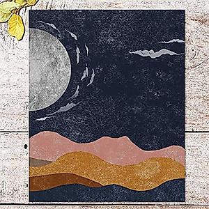 Sun and Moon, Boho Art, Decorative Wall Art, Desert Prints, Modern Abstract Art, Sunshine Decor, Bedroom Wall Art, Above Bed, Set of 2 Prints UNFRAMED (Large)