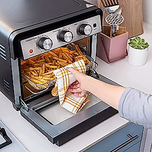 Toaster Oven 6-in-1 Convection - Air Fryer for Roast Bake Broil, 23 Quart Stainless Steel