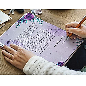 Stationary Paper and Envelopes Set Pack of 48 - Japanese Stationery Set Vintage Floral Letter Writing Paper - 8.5 x 11 Inch