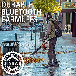 PROHEAR 033 Upgraded Bluetooth 5.3 Hearing Protection Headphones with FM/AM Radio - 25dB NRR Safety Earmuffs, Rechargeable, 48H Playtime for Mowing, Workshops, and Snowblowing - Black