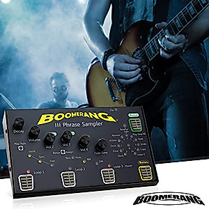 Guitar Looper Pedal BOOMERANG III OPEN BOX - Run 4 Separate Loops - Multi Effects Loop Pedal Station - Electric Guitar, Bass, Keyboard, DJ - Fits Small Guitar Pedal Board - Pro Loop Machine