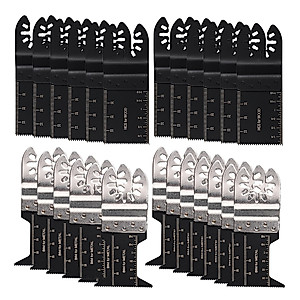 HIFROM Wood/Plastic & Bi-Metal Oscillating Multitool Quick Release Saw Blades Compatible with Fein，Porter Rockwell Cable,Bosch Craftsman(12 Pack)