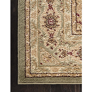 Unique Loom Versailles Collection Traditional Classic Border with Medallion Motif, Area Rug (10' 0 x 13' 0 Rectangular, Green/ Ivory)