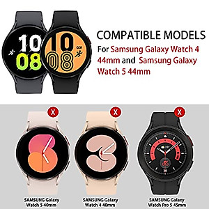 Suoman 4-Pack for Samsung Galaxy Watch 4 /Galaxy Watch 5 (44mm) Screen Protector, 2.5D 9H Hardness Screen Protector Tempered Glass for Galaxy Watch 4/5 (44mm) Smartwatch