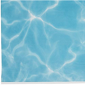 Creative Converting TABLECOVER PL 54" X 108" AOP Plain Water Print Plastic Tablecloth, 54 x 108, Multicolor