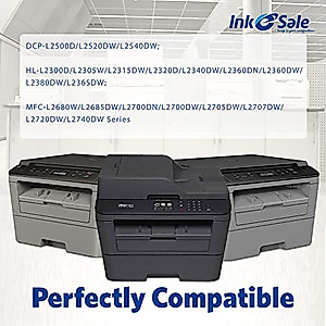 INK E-SALE Compatible Toner Cartridge Replacement for Brother TN660 TN630 use for MFC-L2700DW HL-L2340DW HL-L2300D HL-L2380DW DCP-L2540DW DCP-L2520DW MFC-L2740DW MFC-L2720DW (4 Pack Black, Design V3)