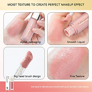 2pc Liquid Blush,Soft Cream Face Blush,Natural Matte Finish Looking, Dewy Cheek Tint, Moisturizing Lightweight Blendable Feel(#01+#02)