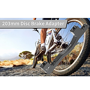 Pilipane Aluminium Alloy Black Disc Brake Mount Caliper Adapter,Disc Brake Mounting Bracket, Bike Disc Brake Bracket with 2PCS Bolts, Suitable for Mountain Bike Road Bike, disc Brake Adapter Bike dis