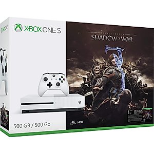 Xbox One S 500GB Console - Shadow of War Bundle [Discontinued] (Renewed)
