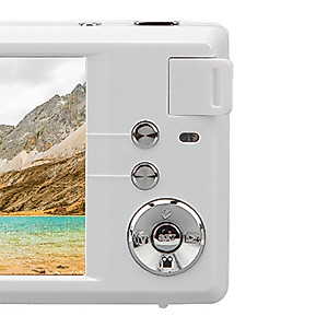 HD 4K Digital Camera for YouTube, 48MP 16X Zoom Vlogging Camera Anti Shaking Small Compact Camera with Wide Angle Lens & Fill Light & Flip Screen for Photography and Video (White)