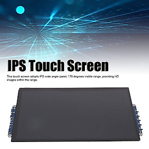 EBTOOLS HDMI Monitor, 10.1 Inch IPS Touch Screen, 1280x800, 178 Degrees Visible, HD VGA Audio Output, Glass Material, Touch Monitor for RasPi for Ubuntu Computer