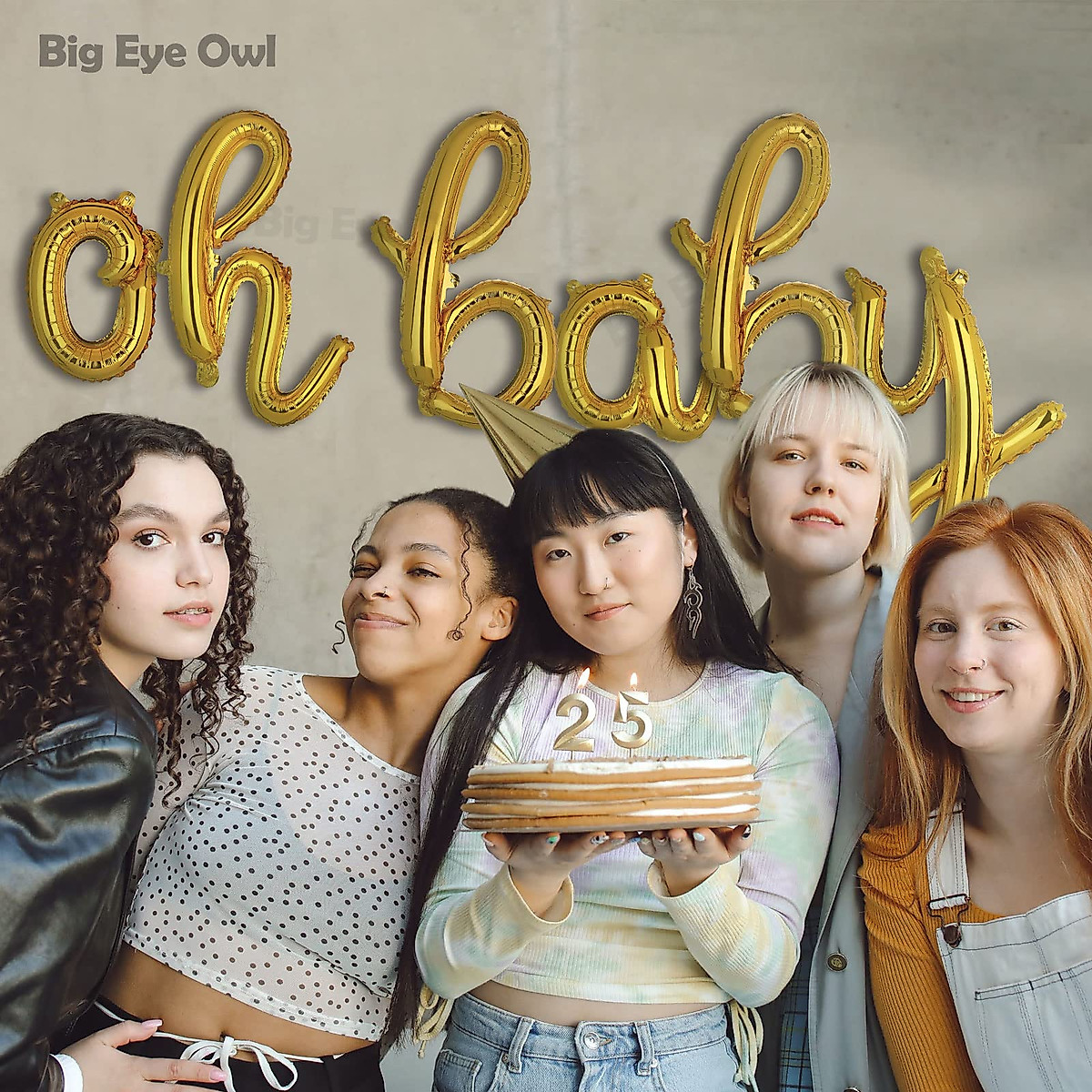 Oh Baby Foil Balloons Gold Letter Mylar Balloon Banner Birthdays Party Decorations Supplies Small 16 Inch Baby Shower