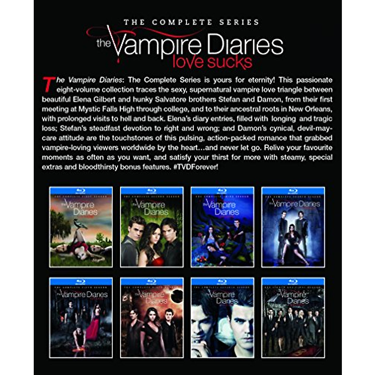 Vampire Diaries - Season 1-8 [Blu-ray] [2017] [Region Free]