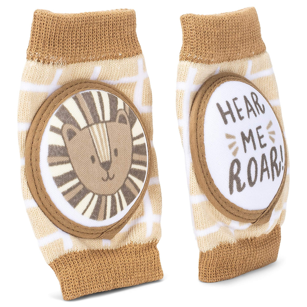 DEMDACO Hear Me Roar Lion Natural Brown One Size Fits Most Cotton Blend Infant Kneezies