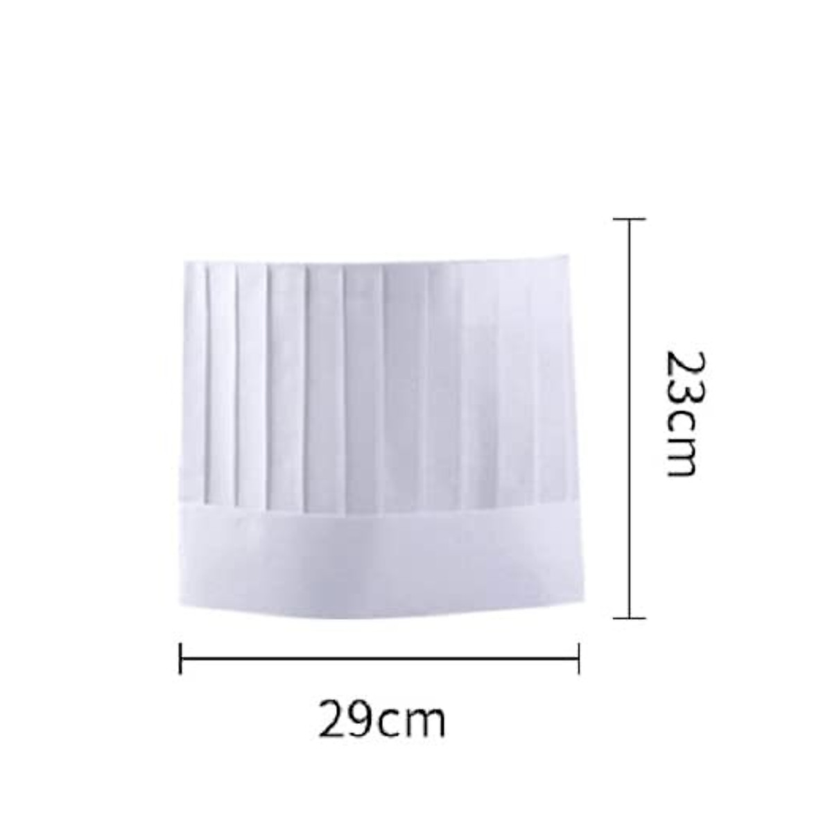 Hyzrz 20 Pack Disposable Non-Woven Fabric Paper Fiber Fabric Chef Hats for Kids, Adults, Adjustable Unisex White Kitchen Caps Bulk Set (Flat, Medium)