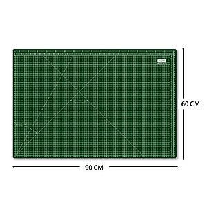 PVC A1 Cutting Mat - A1 5 Layers PVC (36L x 24W Inch) (900 x 600 mm), Colorful Self Healing Cutting Mat Craft Fabric Quilting Sewing Scrapbooking One Sided Art Project (Set of 1) UESTA (Green)