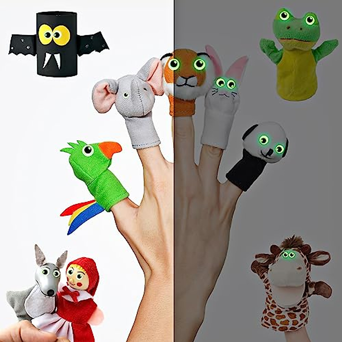 300 Pcs Wiggle Googly Eyes Glow in The Dark Sticky Googly Eyes Self Adhesive Googly Wiggle Eyes Suitable for DIY Crafts, Halloween Activities (8mm)