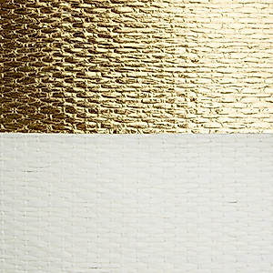 DII Collapsible Laundry Hamper/Storage Basket, Stripe Woven Paper, Gold Stripe, Large