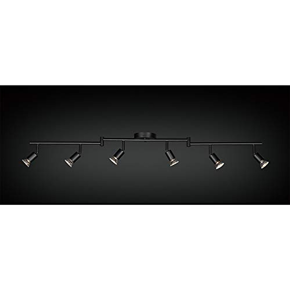 Globe Electric 59693 Payton 6 Foldable Track Lighting Painted, Matte Black