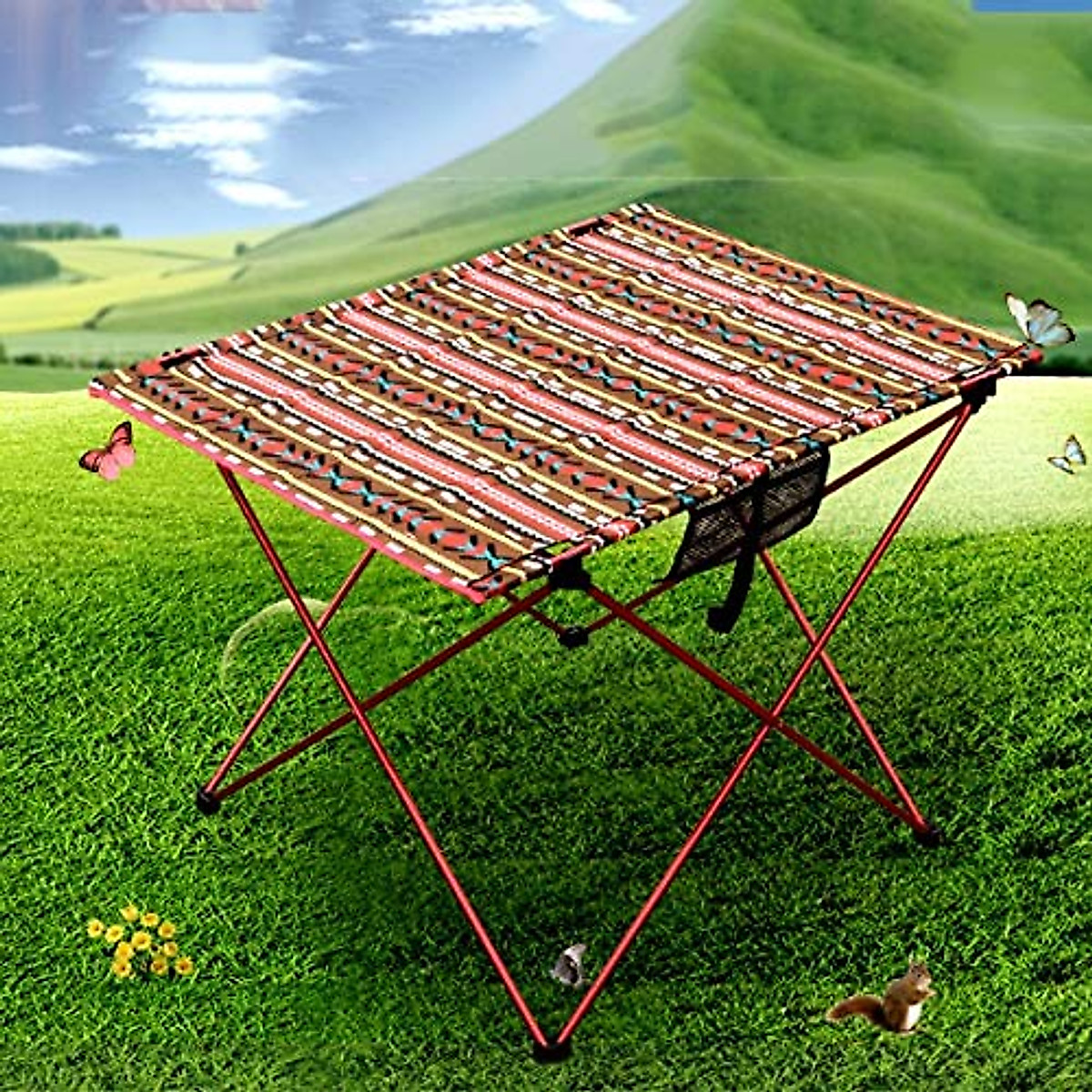 DOUBAO Portable Foldable Table Camping Outdoor Furniture Computer Bed Tables Light Folding Desk Picnic Aluminium Alloy