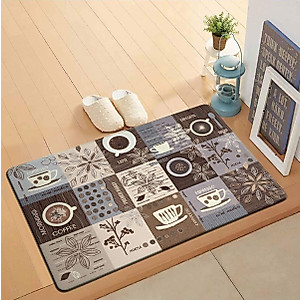 Rugshop Coffee Kitchen Anti Fatigue Standing Mat 18" x 30" Brown