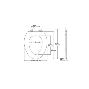 KOHLER K-4694-0 Ridgewood Molded-Wood with Color-Matched Plastic Hinges Elongated Toilet Seat, White