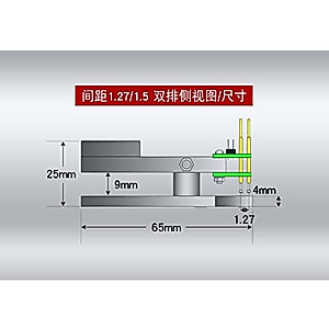 Dykbkiss Test Burning Fixture Pitch 1.27mm Test Stand PCB Clip pogo pin Debug Download Program Burn 3PIN 4P 5P 6P 7P 8P 9P 10P 11P 12P Programming Burning Clip (1.27mm Single Row, 5PIN)