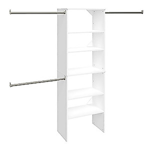 ClosetMaid SuiteSymphony Starter Tower Kit, 25", Pure White & 48745 SuiteSymphony Modern 25-Inch X 10-Inch Drawer, Pure White