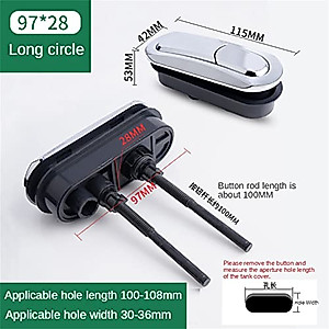 DDXPT 1PC Dual Flush Toilet Tank Button Water Saving Valves Universal Closestool Switch Press Bathroom (Color : As Shown, Size : D)