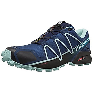 Salomon Women's Speedcross 4 W Trail Running Shoe, Poseidon/Eggshell Blue/Black, 8.5 M US
