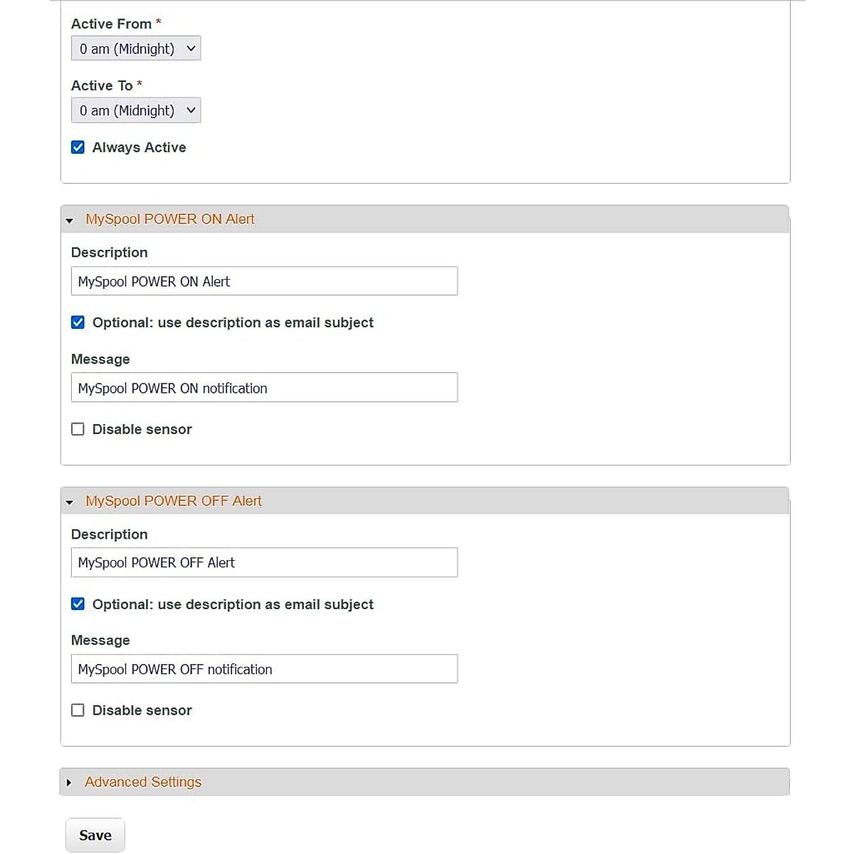 Power Failure Detector with Text Message and Email Alerts. Sends SMS Power Outage Alarms and Restoration Alerts to Two Phones.