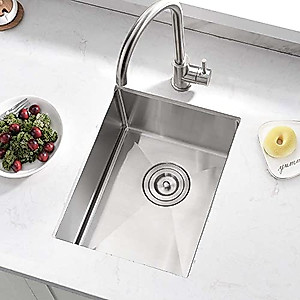 Bar Sink Undermount 12x16 Stainless Steel-Wesliv 12 Inch Undermount Stainless Steel Bar Sink Small Wet Bar Sink 16 Gauge Stainless Steel Single Bowl Bar Sink with Bottom Grid